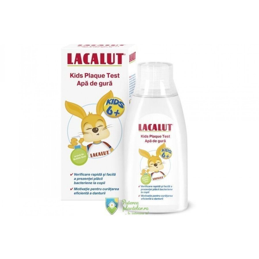 Lacalut Kids Plaque Test apa de gura 300 ml – Puterea Plantelor