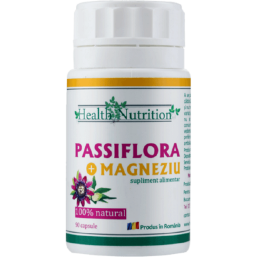 Passiflora cu Magneziu 90 capsule – Puterea Plantelor