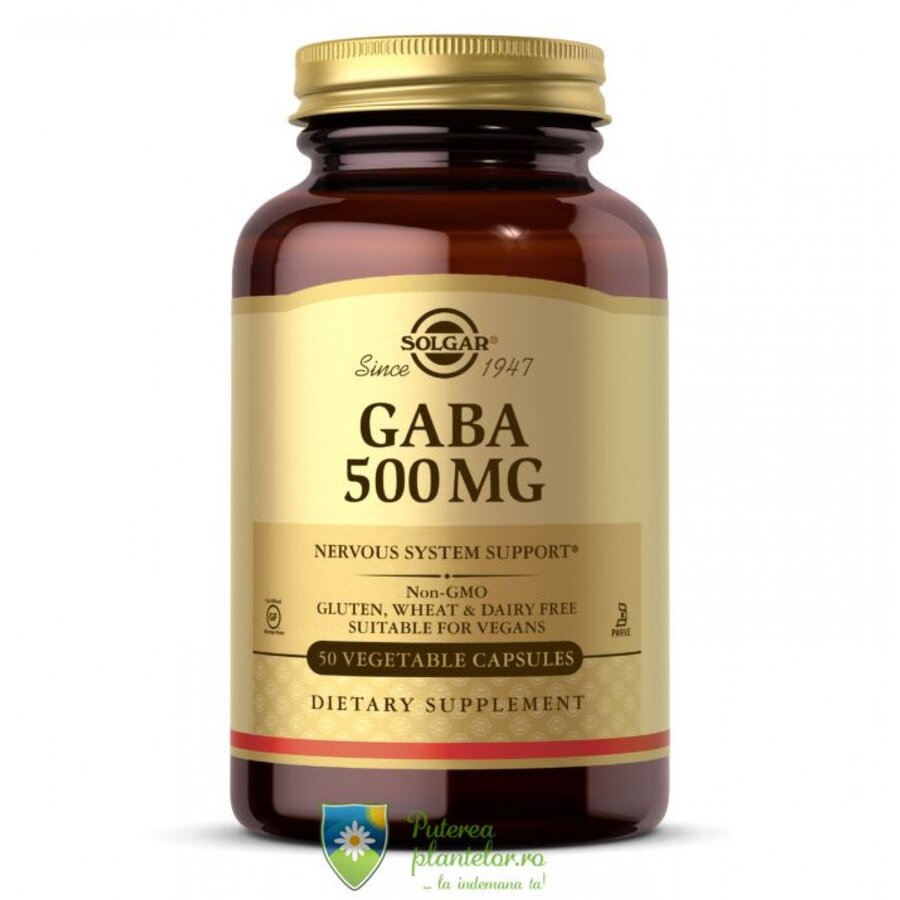 Gaba 500mg 50 capsule vegetale – Puterea Plantelor